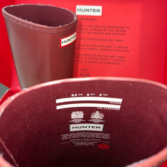 Hunter | Shoes | Hunter Original Tall Gloss Rain Boots W Woven Sock ...